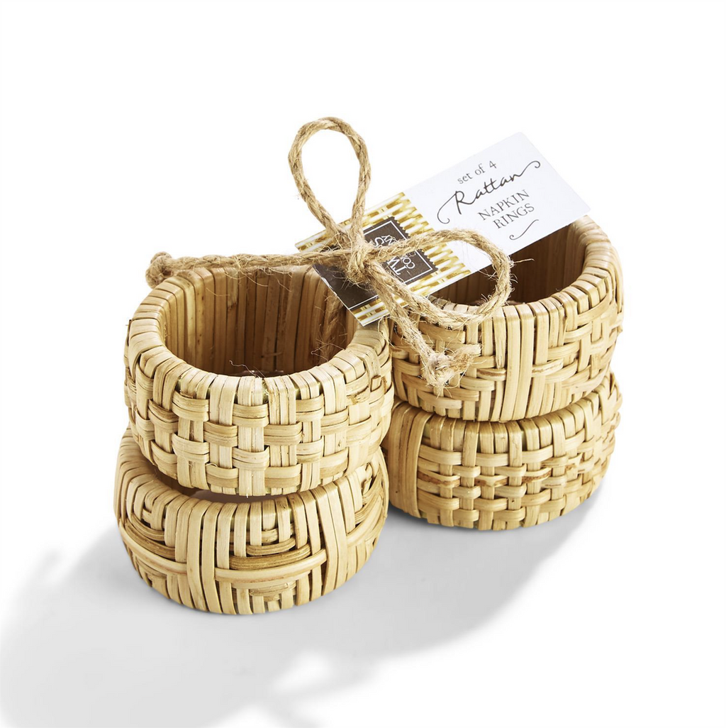 Cane Napkin Rings-Set of 4 – Pineapples Palms Too